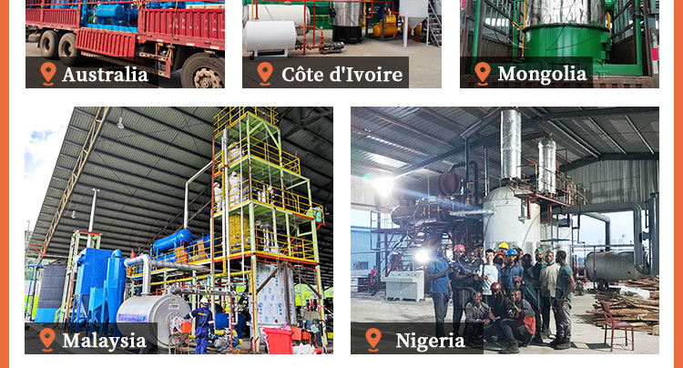 waste oil/used oil/tyre&plastic pyrolysis oil to diesel refinery plant ...